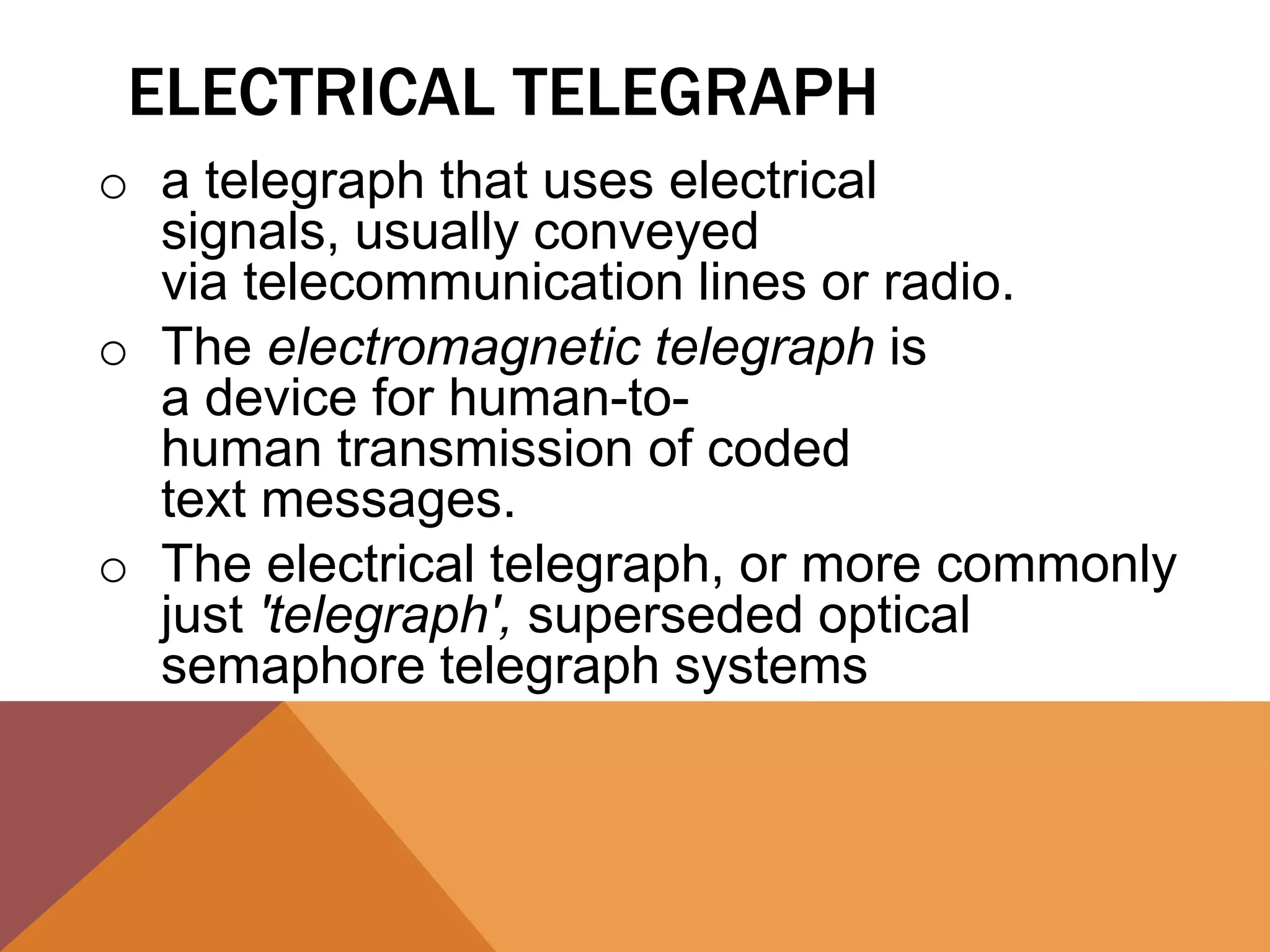 Timeline of the development of radio and telecommunications | PPTX