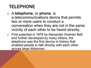 Timeline of the development of radio and telecommunications | PPTX
