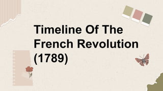 Timeline Of "The French Revolution "(1789). | PDF