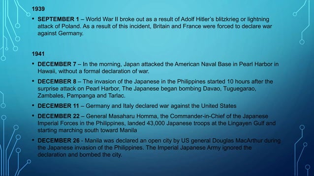 Timeline of the philippine history from spanish era japanese era | PPTX ...