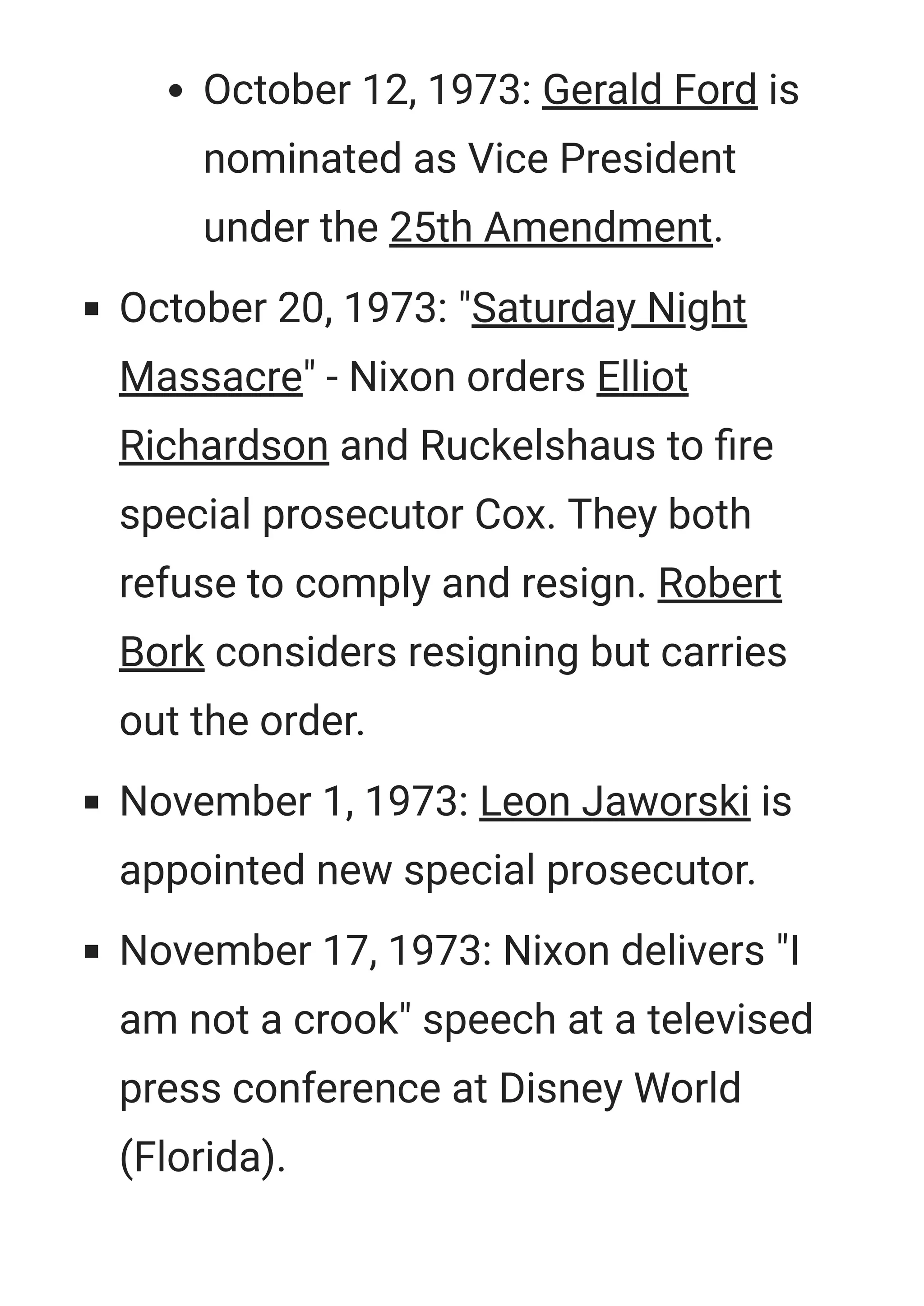Timeline of the watergate scandal wikipedia | PDF