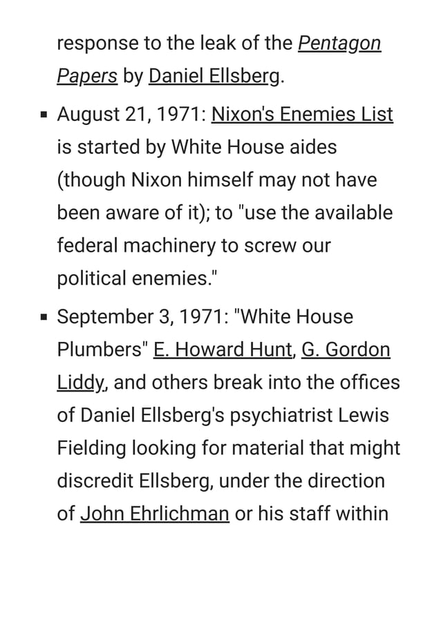 Timeline of the watergate scandal wikipedia | PDF