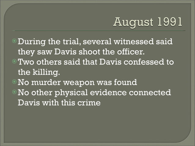 Timeline of Troy Davis case | PPT