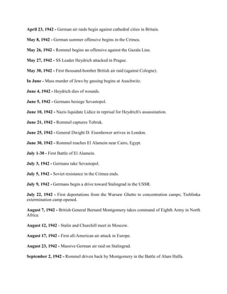 Timeline of (ww ii) | DOCX
