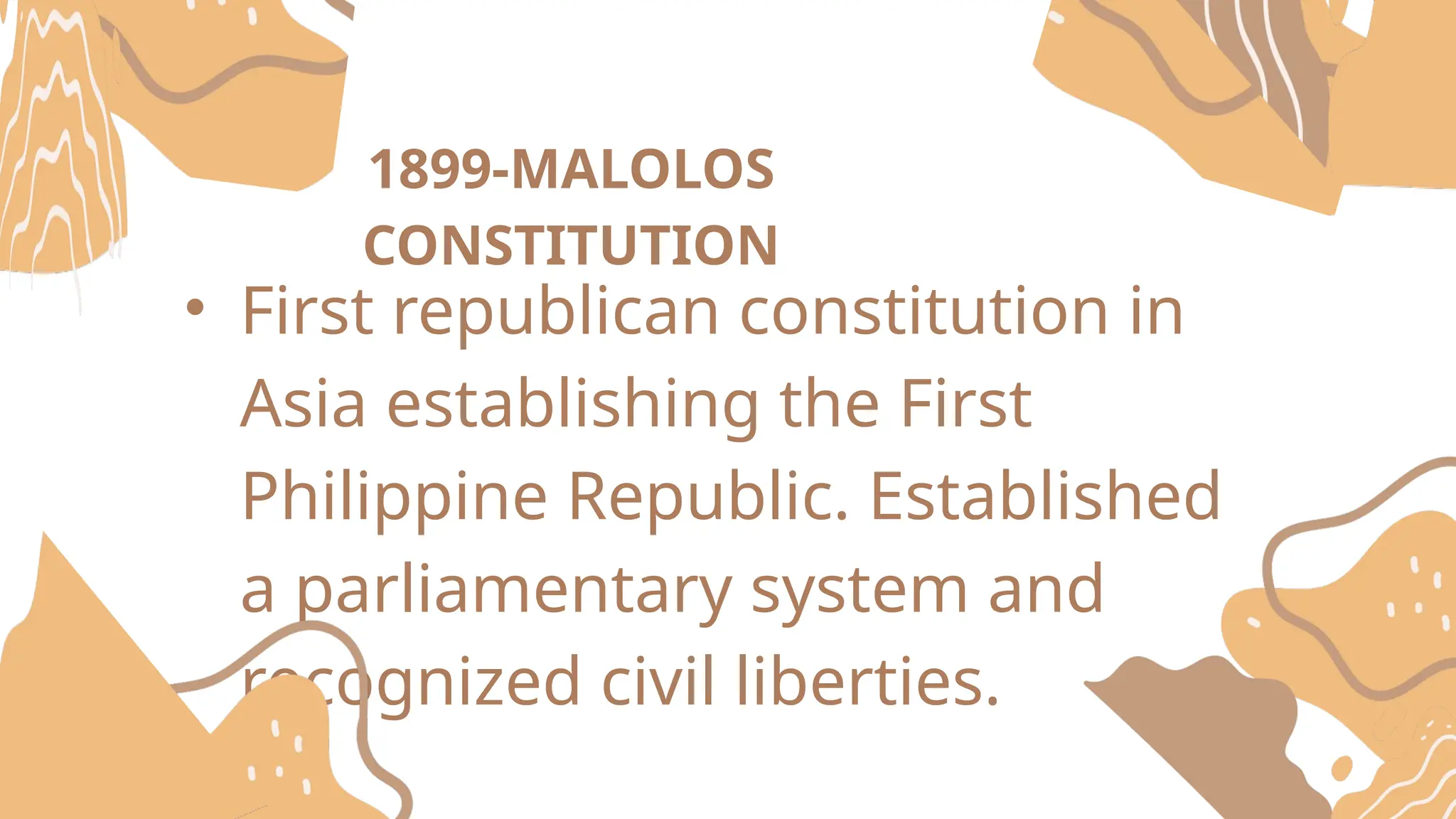 Timeline ~ Philippine Constitution from the Malolos Constitution to the ...