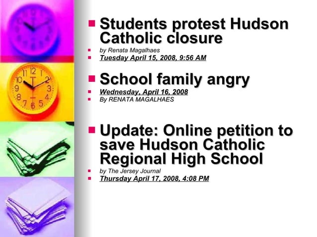 Hudson Catholic Rising Timeline version 4 | PPT