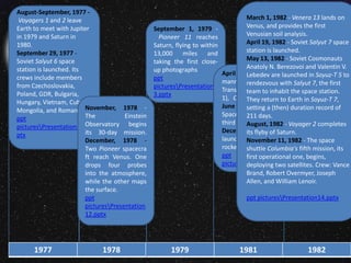 Timeline of Space Technology’s innovation (STS) | PPTX | History | Genres