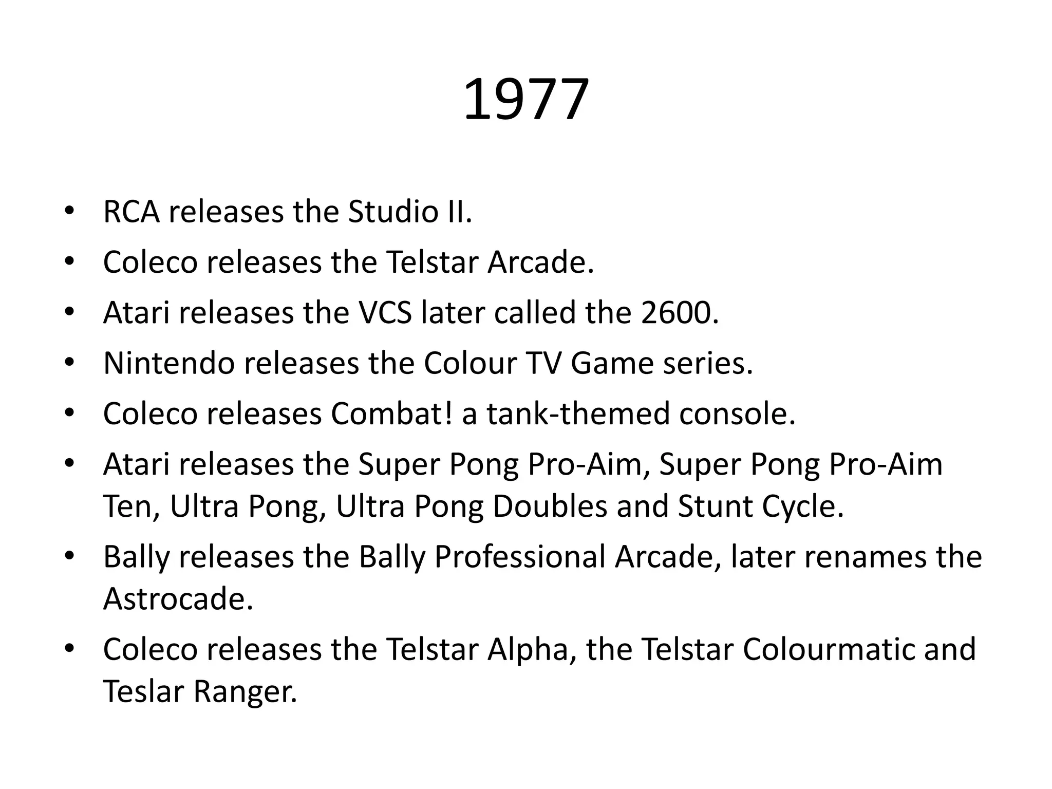 Timeline of video game consoles | PPT