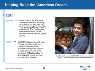 ACCION USA: From Pioneer to Leader in Domestic Microfinance | PPT