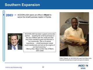ACCION USA: From Pioneer to Leader in Domestic Microfinance | PPT