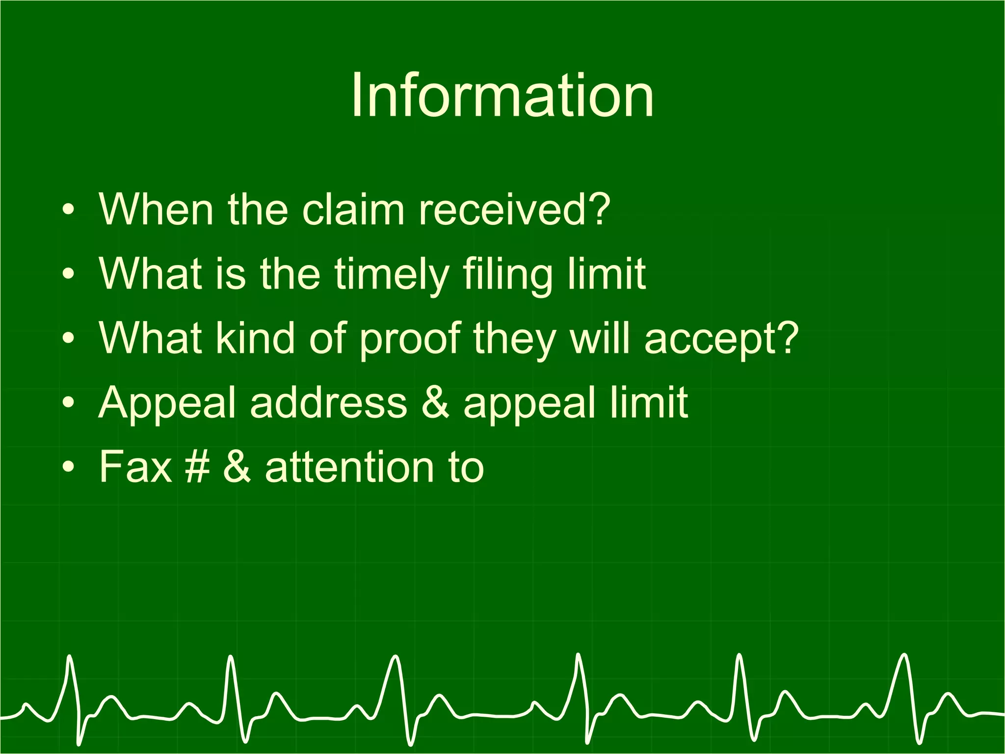 Denial - Timely filing | PPT