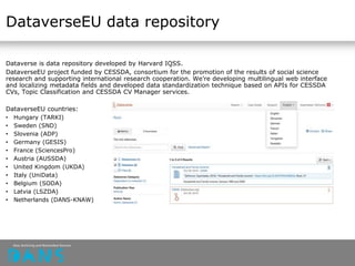 Data standardization process for social sciences and humanities | PPT