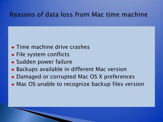 Time machine recovery | PPT