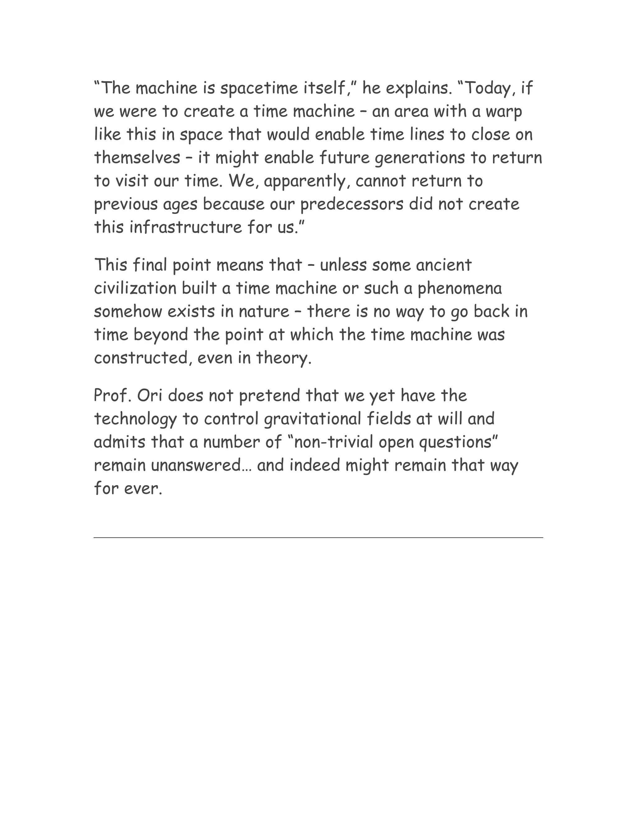 Time machine theory | DOC | Physics | Science