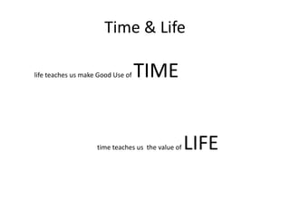 Value Of Time | PPTX