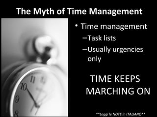 Gestione del tempo: Il mito del Time Management | PPT