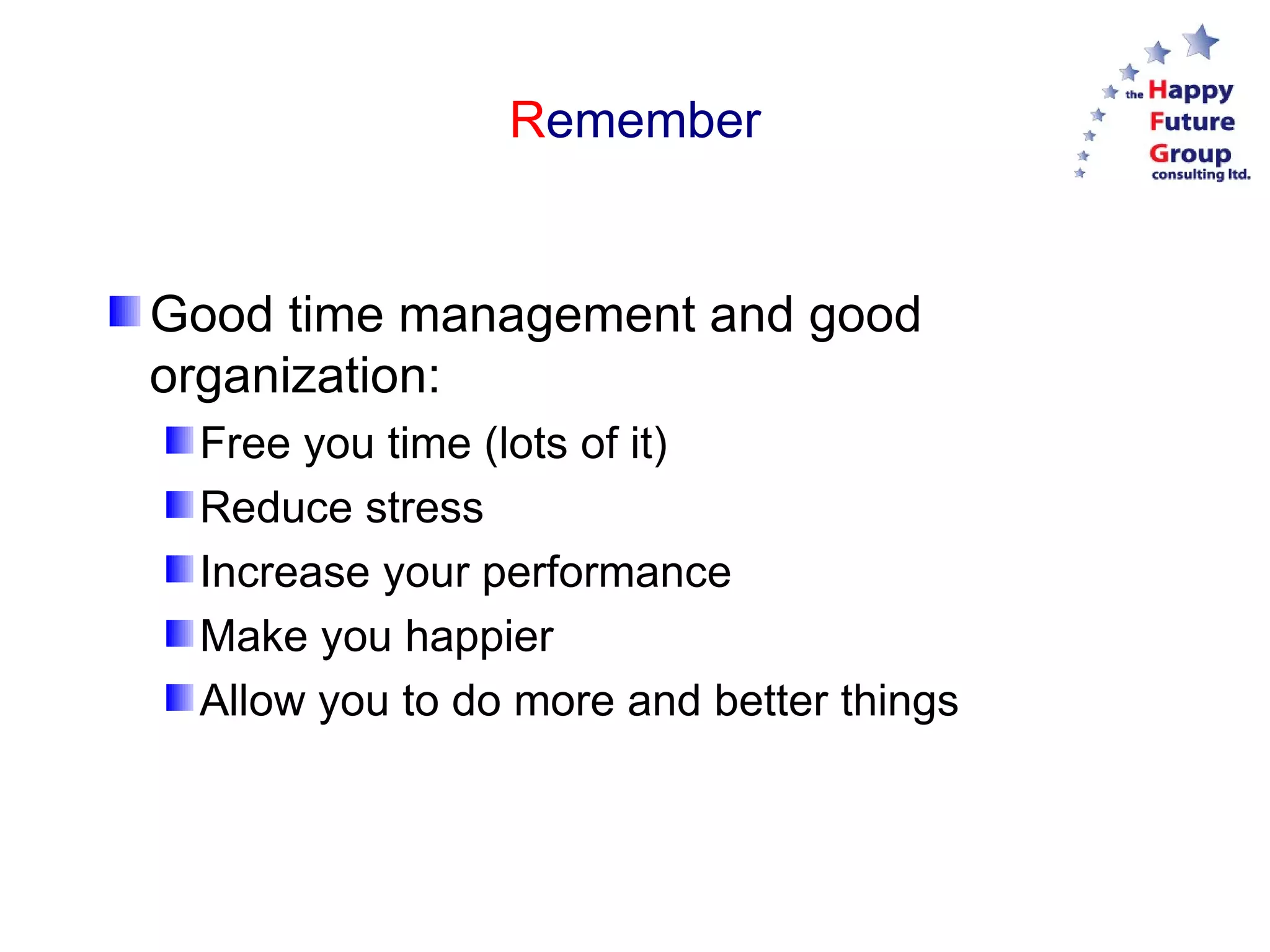 Time Management & Personal Organization | PPT