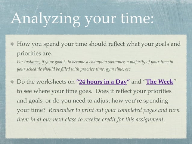 Time Management Lesson | PPT