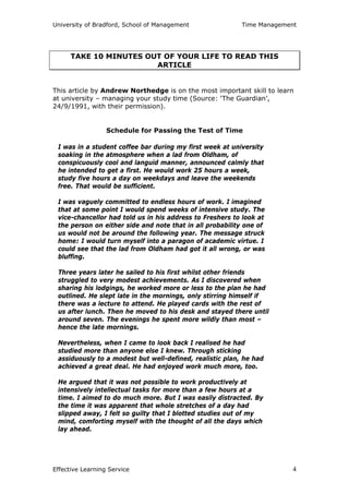 Timemanagement | PDF