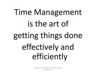 Time management | PPTX | Educational Assessment | Education