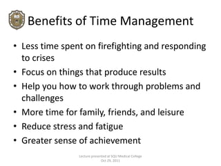 Time management | PPTX | Educational Assessment | Education