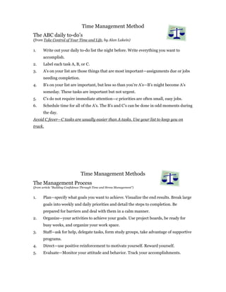Time management | PDF | Educational Assessment | Education