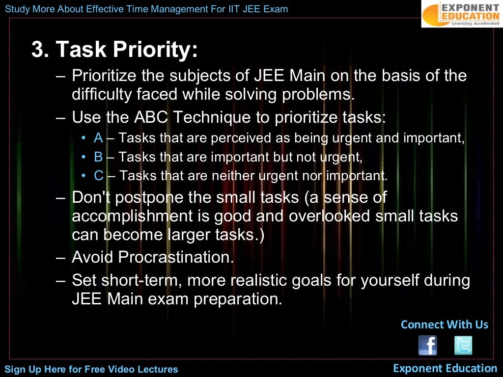 Time Management For IIT JEE 2013 Preparation Tips To Prepare For IIT time-management-for-iit-jee-2013-preparation-tips-to-prepare-for-iit