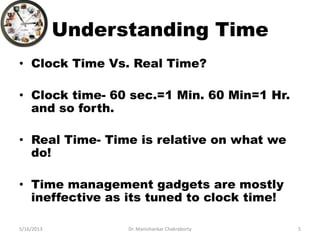 Time management workshop by Dr Manishankar Chakraborty for the ETC ...