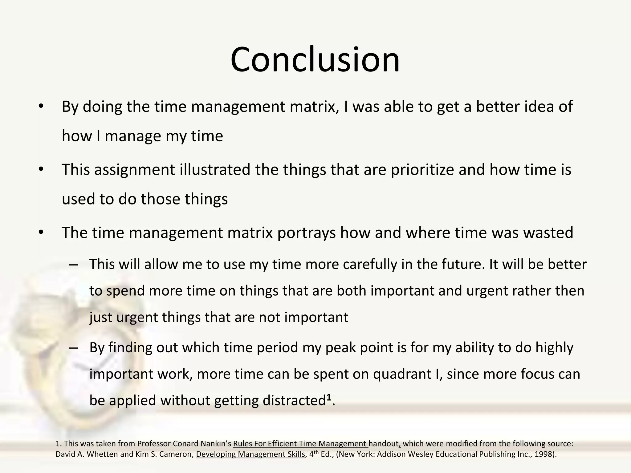Time Management Matrix | PPTX