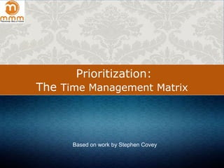 Manage Time with Prioritization | PPTX