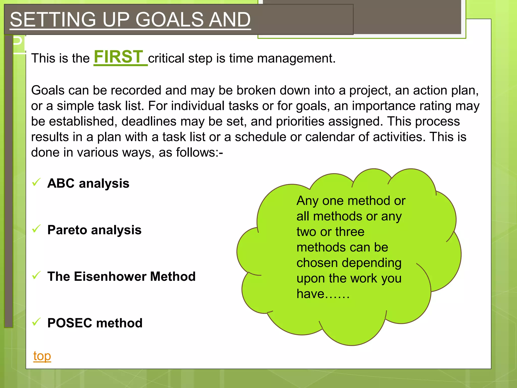 Time management- Types and details | PPT