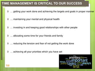 Time management- Types and details | PPTX