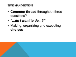 Time Management | PPTX