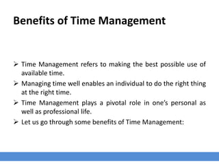 Time Management | PPTX