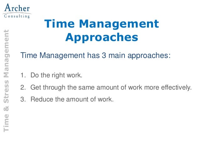 Time management 1st approach