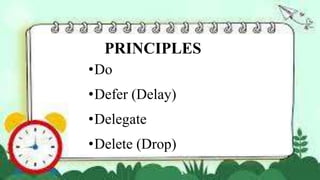 Time management Knowledge and skills .. | PPTX