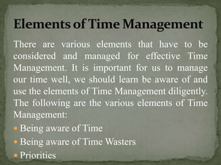 Time management | PPTX | Business | Business and Finance