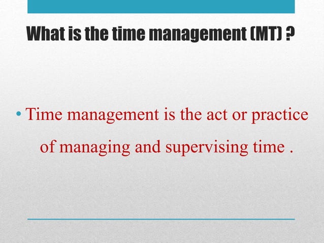 Time management | PPTX