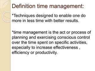 Time management | PPTX