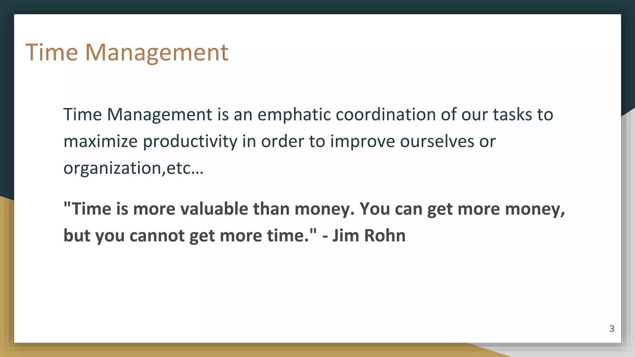 Time Management.pptx | Business | Business and Finance