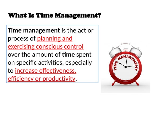 TIME MANAGEMENT VERSION HUFMAN RESOURCES | PPT