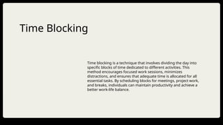 Master Your Day: Smart Time Management Today | PPTX