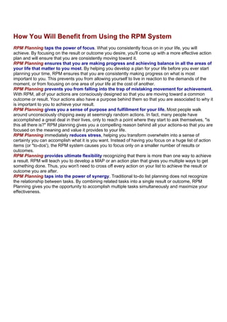Time Management - Anthony Robbins - Rapid Planning Method | PDF