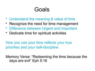 TimeManagement-BalancingSeries_ppt, St Augustine Sunday School Lesson 4 ...