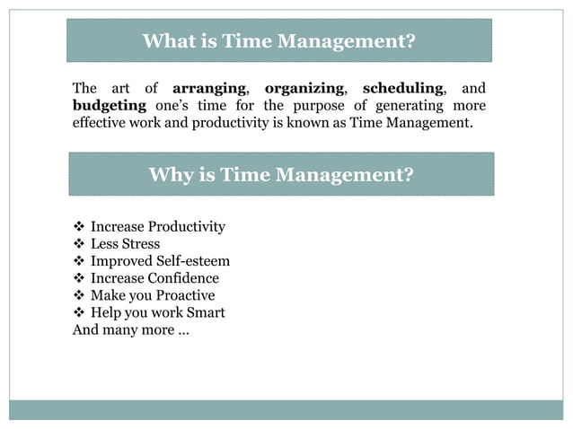 Time management Short Presentation | PPTX | Technology & Computing
