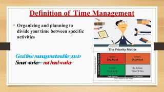 time management | PPTX | Business | Business and Finance