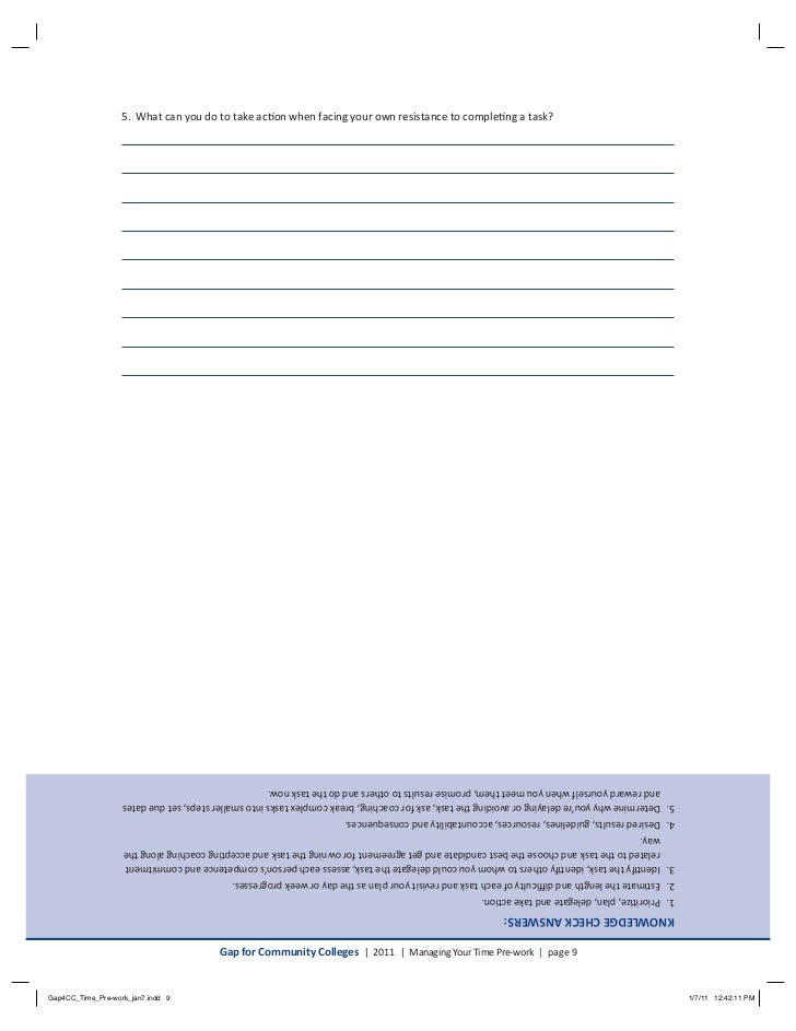 Time Management Summary And Exercise time-management-summary-and-exercise