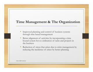 Training module on Time Management - Workshop | PDF
