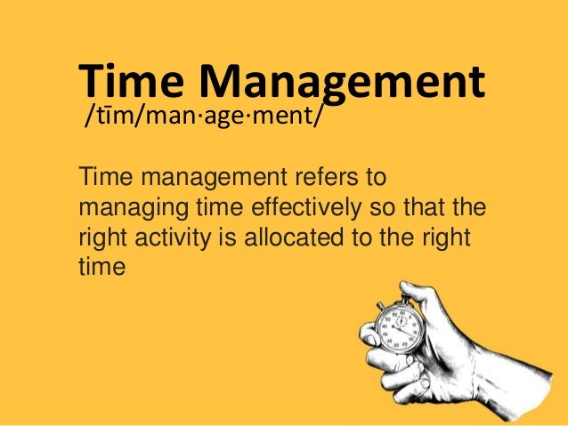 Time management 101