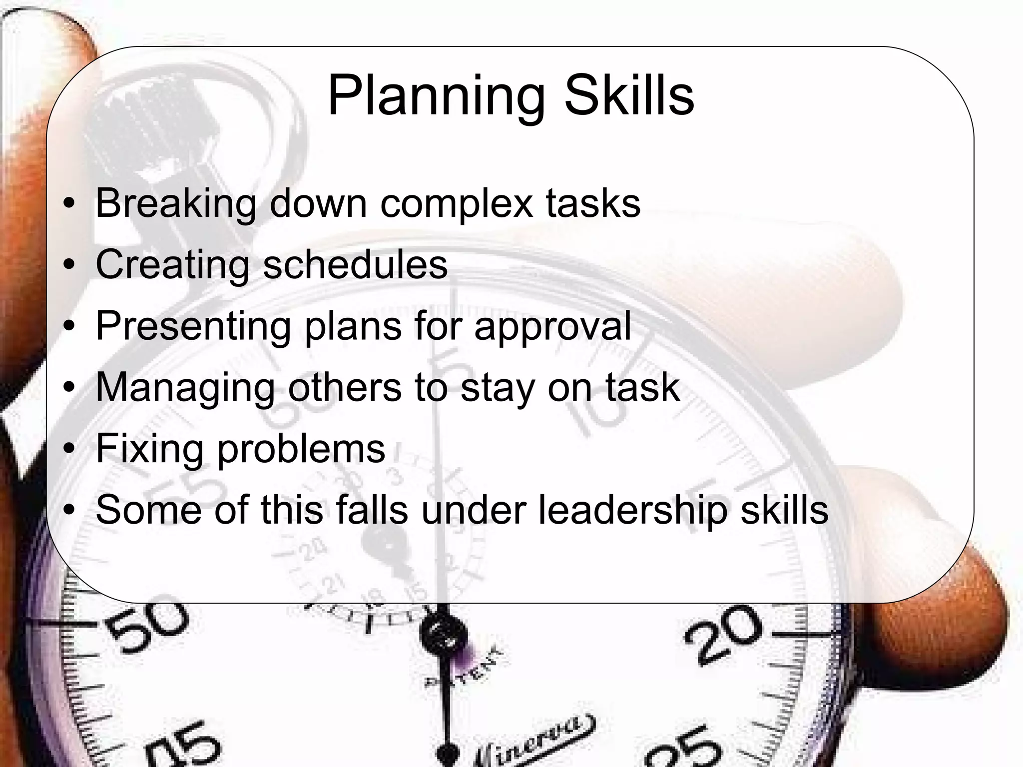 TIME: Teaching scouts how to make better use of it | PPT